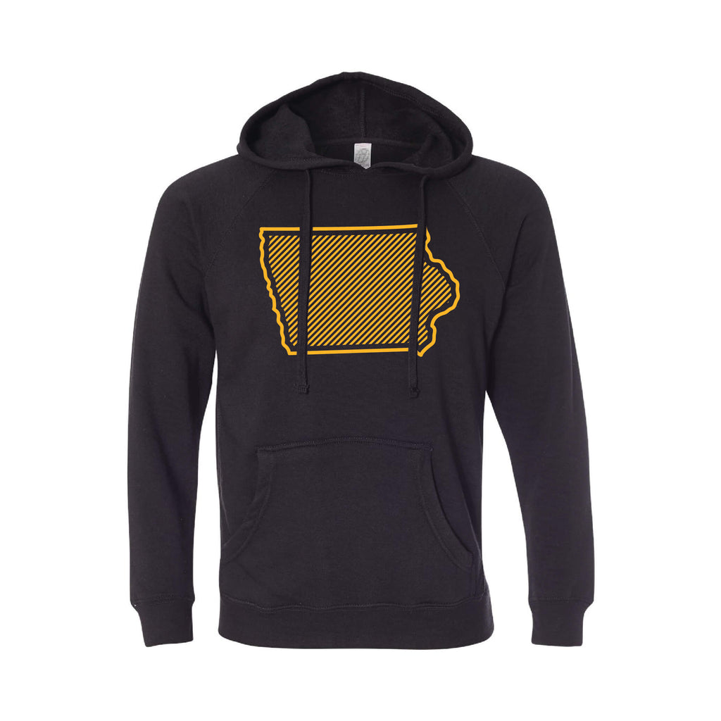 University of Iowa Outline Themed Pullover Hoodie | Soft & Spun Apparel